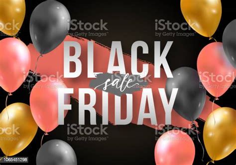 벡터 반짝 풍선 검은 금요일 판매 포스터입니다 광고 포스터 배너 전단지 전단지 카드에 대 한 템플릿 3차원 형태에 대한 스톡 벡터 아트 및 기타 이미지 Istock
