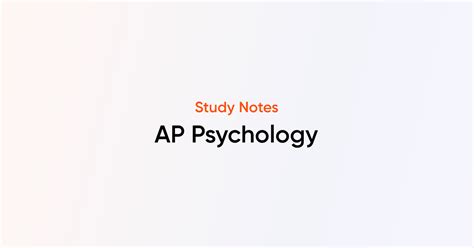 Free Ap Psychology Notes Tutorchase