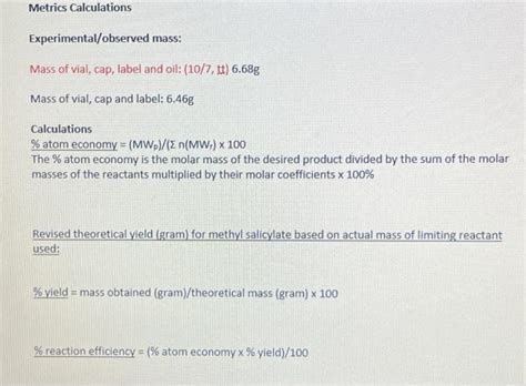Solved Organic Chemisty Lab Data Calculations This Lab Is