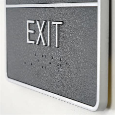 Braille Exit Sign 150 X 200mm Ships Same Day