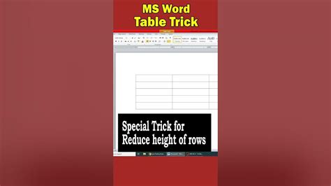 ms word table trick 😀 youtube
