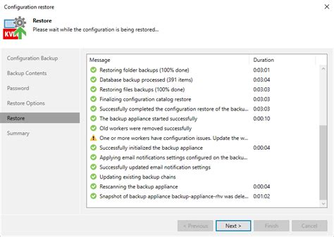 Step Track Restore Progress Veeam Backup For Oracle Linux Virtualization Manager And Red