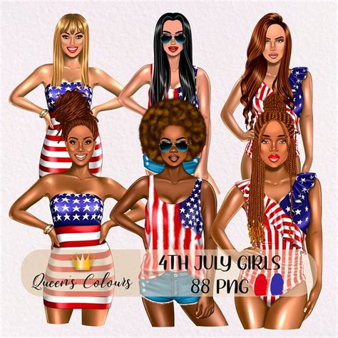 4th July Girl Clipart American Girls Clipart 4th Of July Clipart