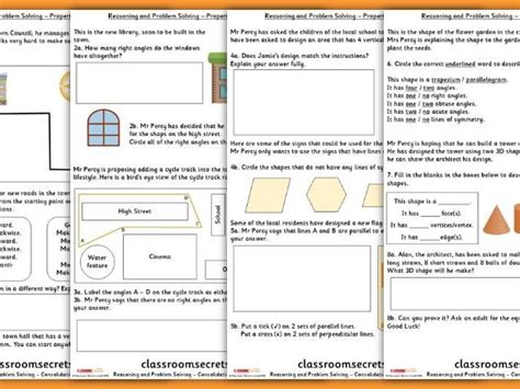 Properties Of Shape Maths Consolidation Year 3 Summer Block 3 Reasoning