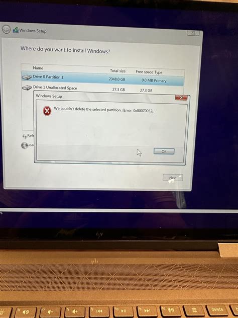 can t fresh install windows on my hp spectre with 512gb ssd r spectrex360
