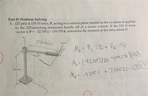 Solved Part Ii Problem Solving 5 25 Pts A 110 N Force