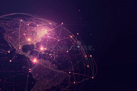 A Minimalist Illustration Of A Globe With Continents With A Network Of Lines Connecting Various