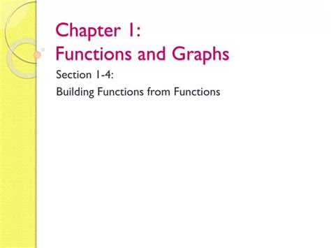 PPT Chapter Functions And Graphs PowerPoint Presentation Free Download ID