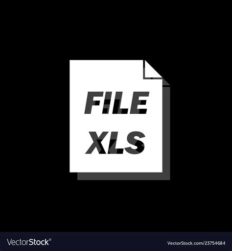 Xls Icon Flat Royalty Free Vector Image VectorStock