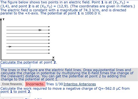 Solved The Figure Below Shows Two Points In An Electric