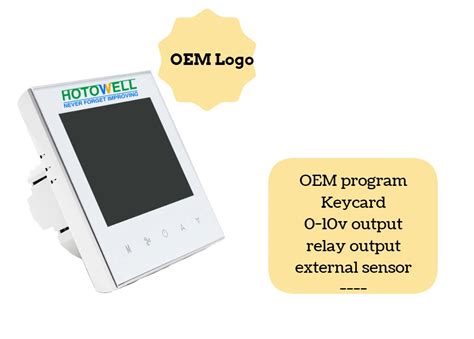 0 10v Smart Thermostat 4 Pipe Fan Coil Thermostat With Modbus Communication And Key Card Function