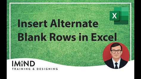 How To Insert Alternate Blank Rows In Microsoft Excel Youtube