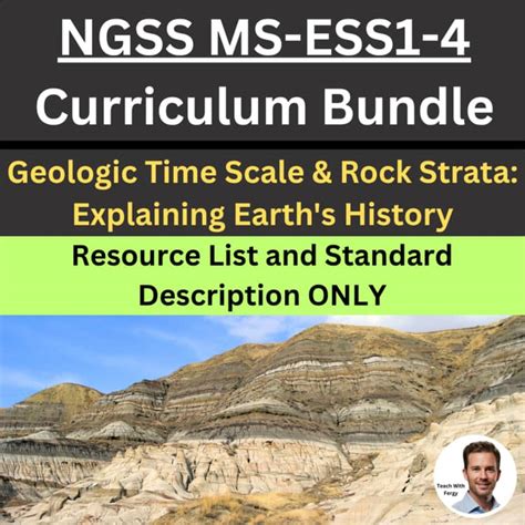 Ms Ess1 4 Geologic Time Scale And Rock Strata Description By Teach With