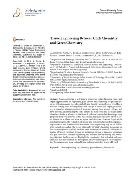 Tissue Engineering Between Click Chemist Pdf Biomaterial Tissue Engineering