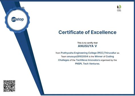 Anusuya V On Linkedin Unstopcoding Winner Codingmilestone