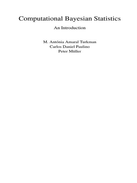 computational bayesian statistics pdf statistical inference