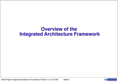Ppt White Paper Integrated Architecture Framework Powerpoint
