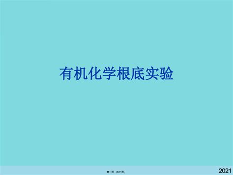 有机化学基础实验共11张pptword文档在线阅读与下载无忧文档
