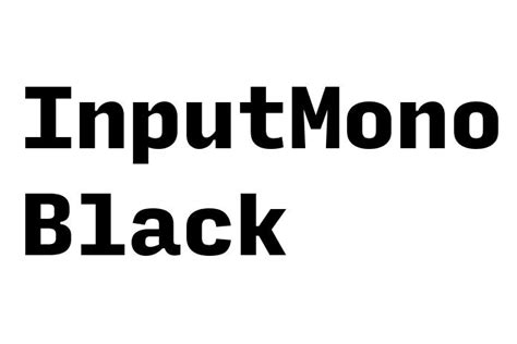 Inputmono Black Font Free Font Download