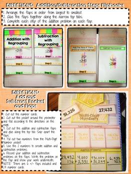 Interactive Notebook Activities Multi Digit Addition Subtraction NBT