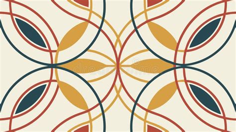 Geometric Floral Pattern Symmetrical Decorative Vector Design Tile