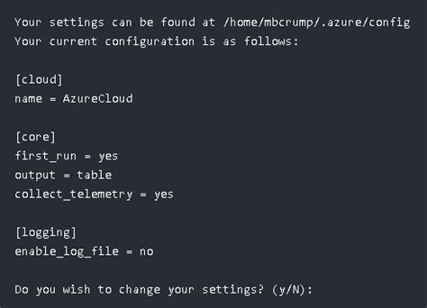 Azure CLI Default Configuration