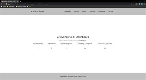 GitHub Rohitroy Github Php Grievance Cell Grievance Cell Is A Web Application Based Complain