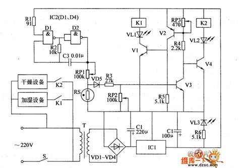 The Circuit Of The Temperature And Humidity Automatic Controller 1 Automotive Circuit