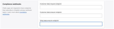 Compliance Webhook Subscription Through Graphql Admin Api Graphql