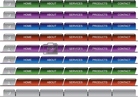 Horizontal Menu Buttons By Jenny Vectors Illustrations With Unlimited Downloads Yayimages