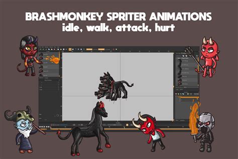 D Fantasy Demon Warrior Character Sprites CraftPix Net