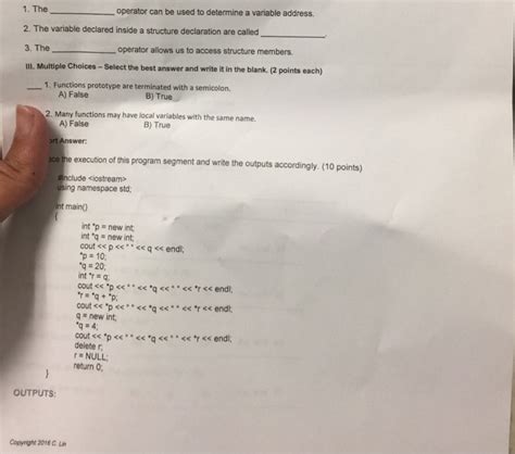 Solved The Operator Can Be Used To Determine A Variable