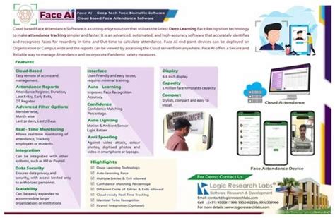 Face Ai Attendance System Deep Tech Face Biometric Software At
