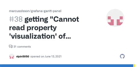 getting cannot read property visualization of undefined after