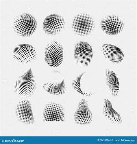 Abstract Halftone Circle Pattern Elements Stock Vector Illustration Of Retro Modern 254995841