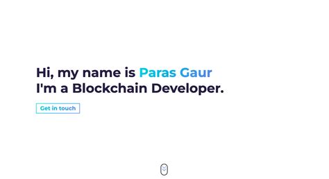 Paras Gaur Blockchain Developer