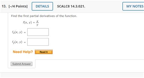 Solved Find The First Partial Derivatives Of The Function Chegg