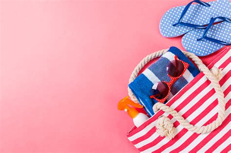 복사 공간이있는 여름 가방 배경 컬러 테이블 여행 개념에 플랫 누워 사진 텍스트 모형을 위한 여유 공간 0명에 대한 스톡 사진 및 기타 이미지 Istock