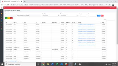 Combine Call Detail Report Nautilus Network Solutions Pte Ltd