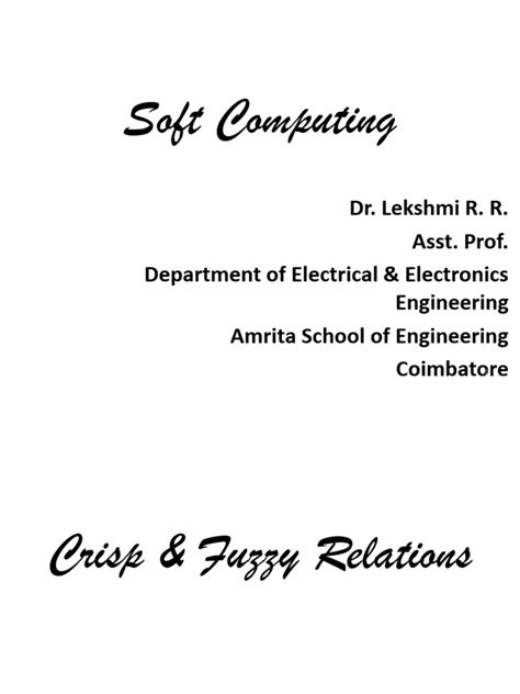 Crisp And Fuzzy Relations Pdf Mathematical Objects Mathematical Analysis