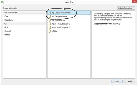 C Generating New Form With Its Specific Classes In Qt Msvc2012