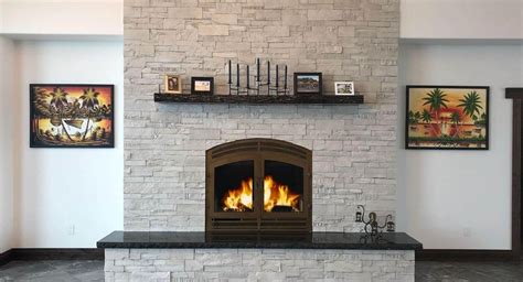 Modern Stone Gas Fireplace