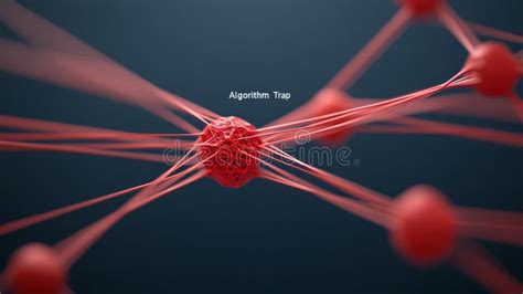 Red Network Representation Illustrating Algorithm Trap Concept In