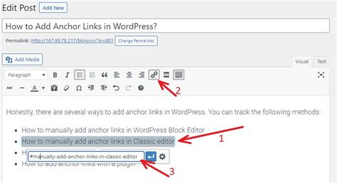 How To Add Anchor Links In Wordpress Justfreewpthemes