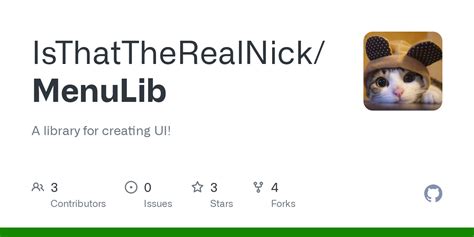GitHub IsThatTheRealNick MenuLib A Library For Creating UI
