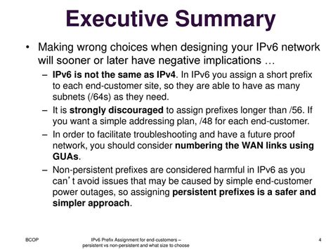 Best Current Operational Practice For Operators IPv6 Prefix Assignment For End Customers