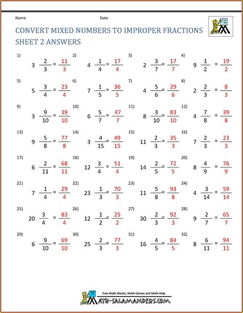 Dividing Fractions Mixed Numbers Worksheet