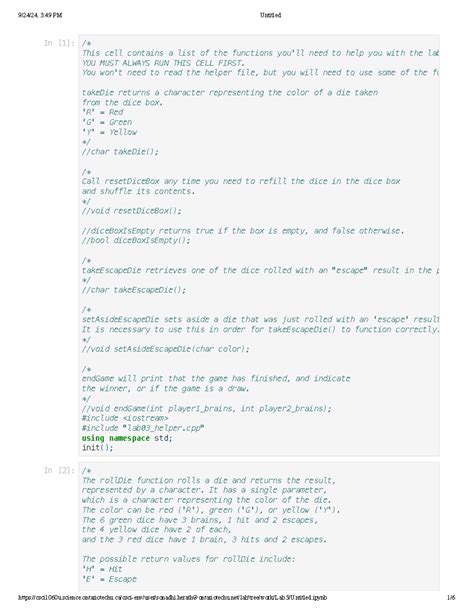 Lab Ipynb Jupyter Lab In This Cell Contains A List Of The Functions You Ll