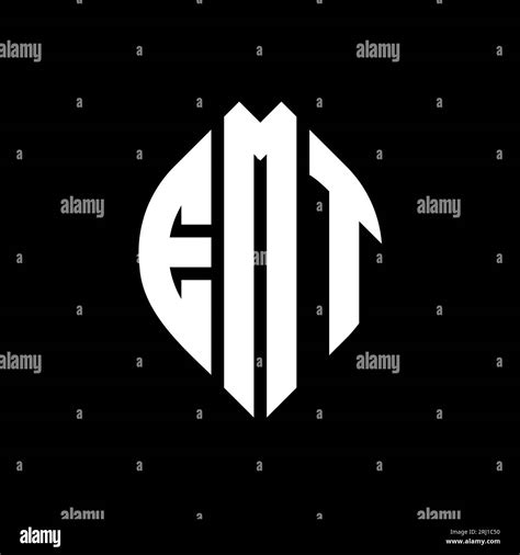 Emt Circle Letter Logo Design With Circle And Ellipse Shape Emt