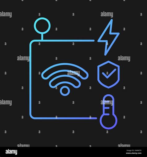 Iot Sensors Gradient Vector Icon For Dark Theme Stock Vector Image